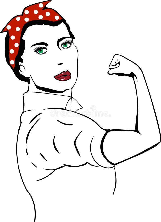Rosie The Riveter Silhouette Rosie The Riveter Stock Vector Images