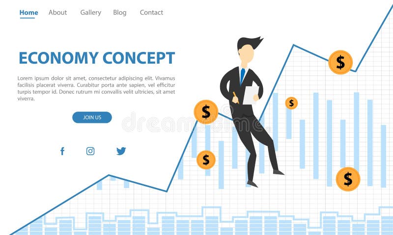 Element Design for Economy Bussiness Concept, Website, Banner Stock ...