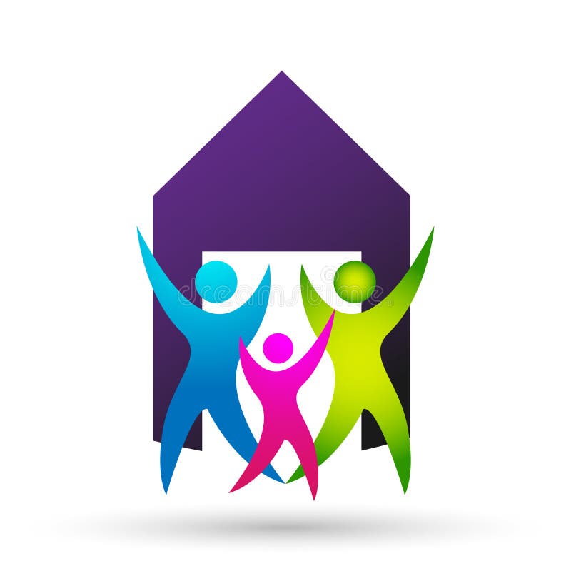 Happy Family in Heart Shaped Child Family Union Love Parent Kids Growth ...