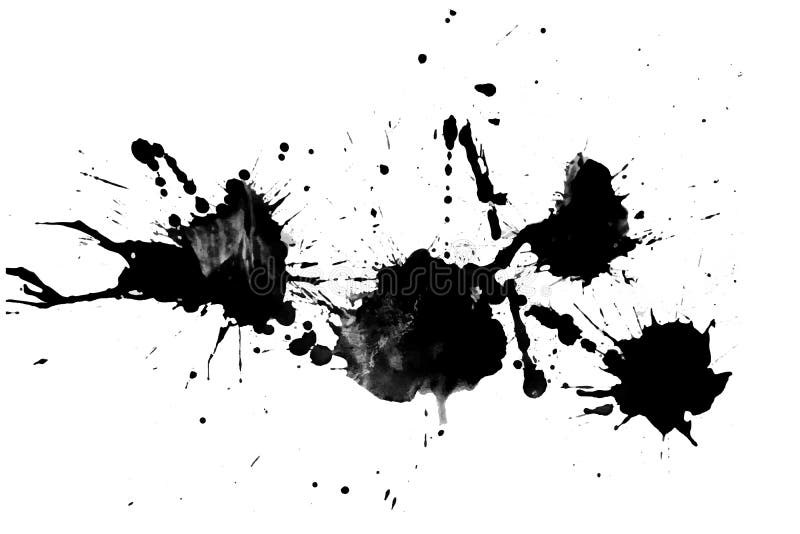 Texture Vector Abstract Ink Drops on White Paper Background Stock ...
