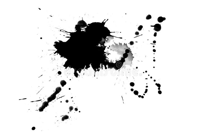 Texture Vector Abstract Ink Drops on White Paper Background Stock ...
