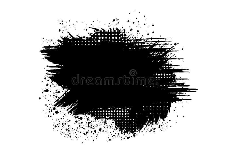 Texture Vector Black Paint, Ink Brush Stroke, Brush, Line or Texture ...