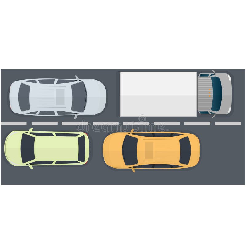Traffic. Cars Driving on the Road, Vector Illustration Stock Vector ...