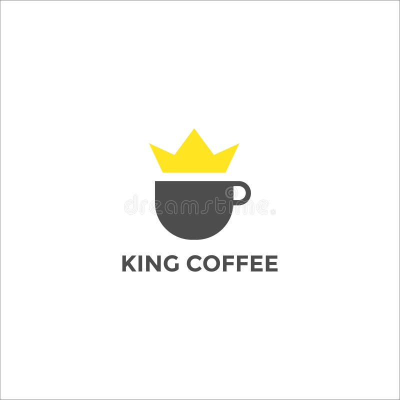 Vector Minimal Crown Concept King Coffee Logo Design Stock Vector ...