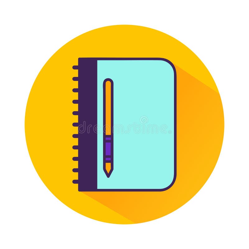 Flat Icon Notebook. Single High Quality Flat Symbol of Book for Web ...