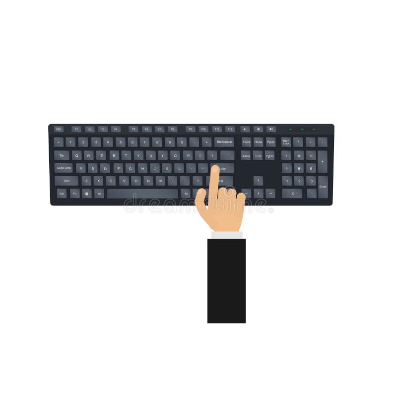 Computer Keyboard. Press Enter, Vector Illustration Stock Vector ...