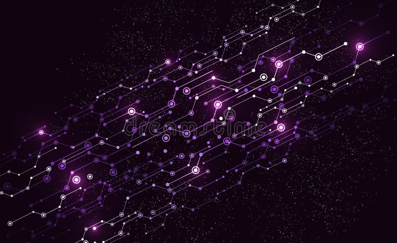 Abstract Lights Wave Modern Pattern Technology Background. Stock Vector ...