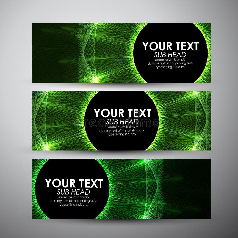 Abstract Lights Pattern Technology Background. Vector Banners Set ...