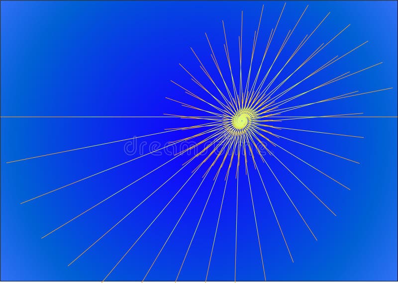 Blue Rays Background, Abstract Blue Background Stock Illustration ...