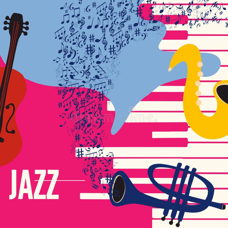 Colorful Classical Musical Instruments Background Music Instruments ...