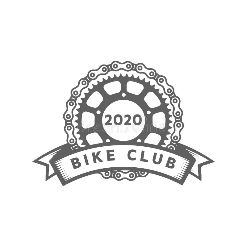 Retro Vintage Bike Gear Cog Sprocket Chain Sport Club Logo Design Stock ...