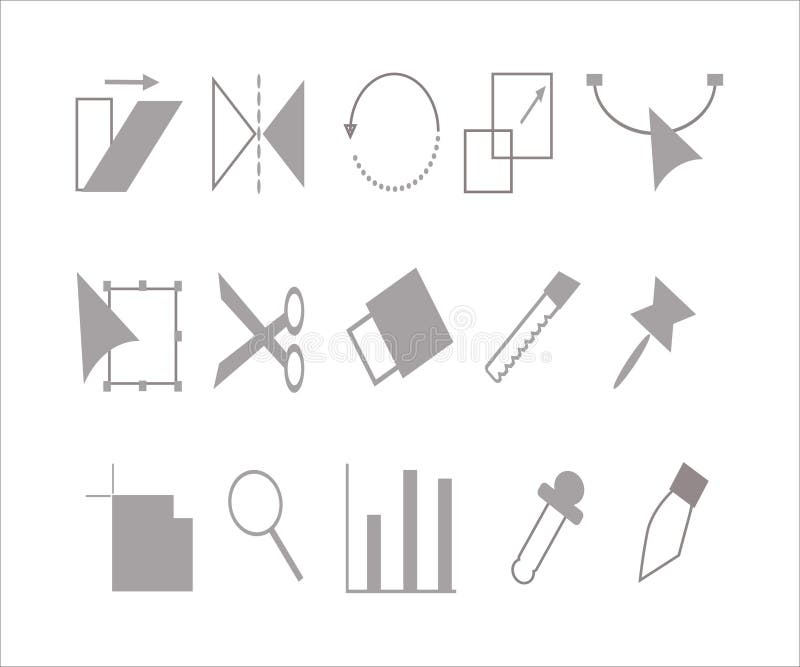 Illustrator Tool Icon Set. for Introduction and Learning Part 3 Stock ...