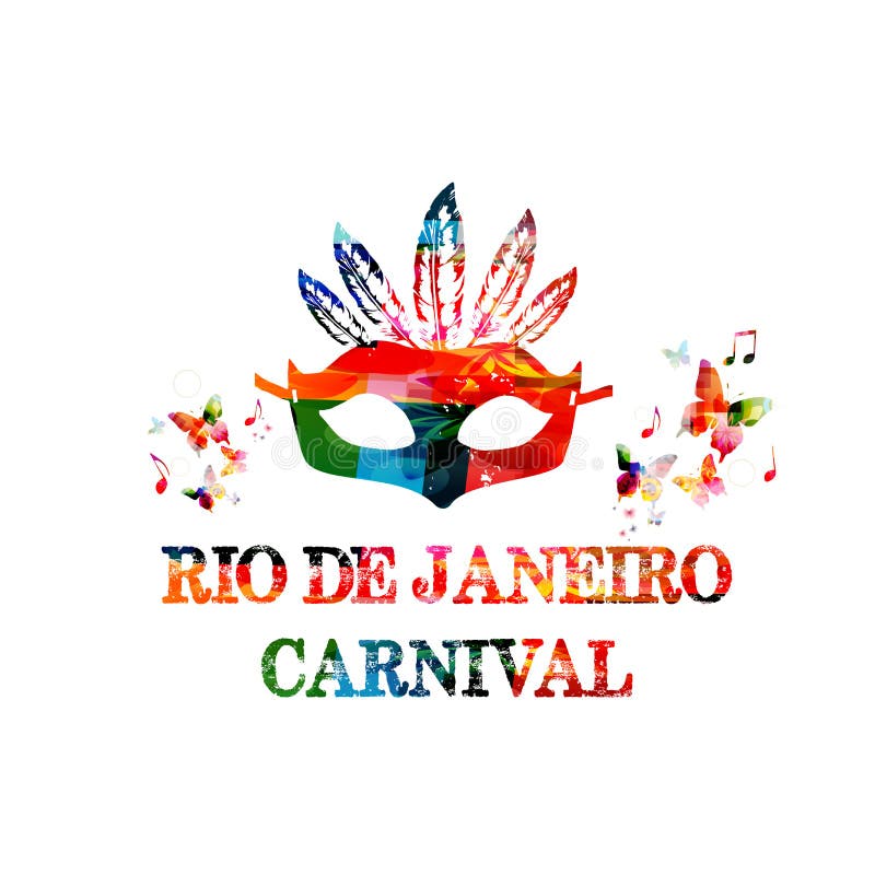 Colorful Rio De Janeiro Carnival Inscription. Brazil Carnival Vector ...
