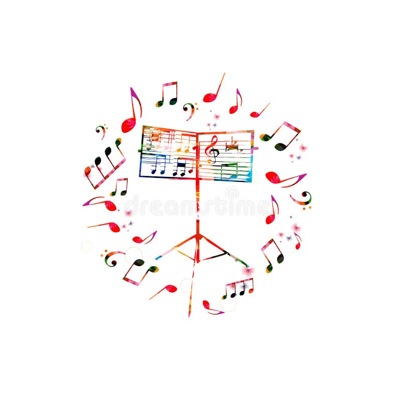 Musical Notes Stand Stock Illustrations – 307 Musical Notes Stand Stock ...