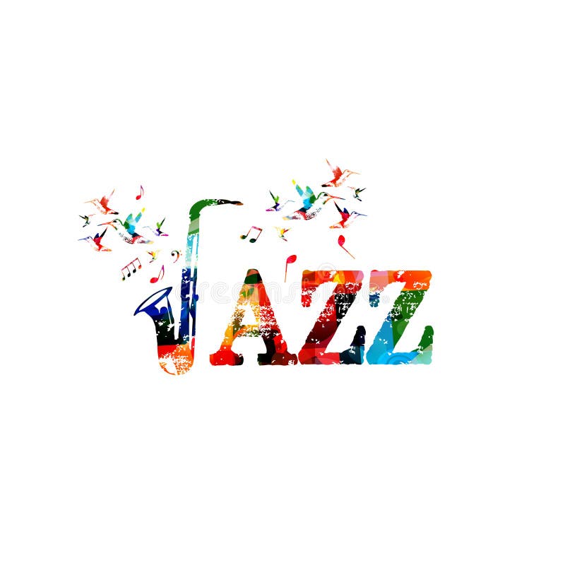 Colorful Jazz Music Promotional Poster with Music Instruments and Notes ...