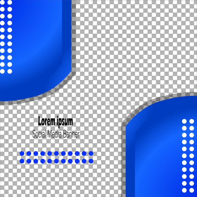 Social Media Blue Template Banner Vector Design To Promotion Your ...