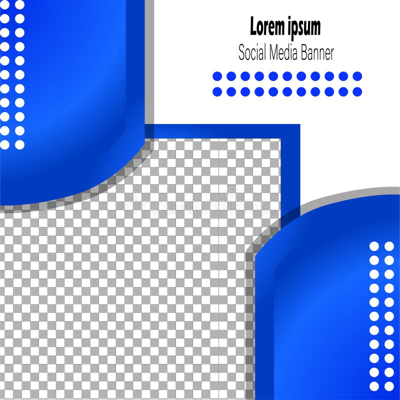 Social Media Blue Template Banner Vector Design To Promotion Your ...
