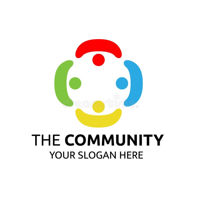 Community logo design stock vector. Illustration of color - 194252280