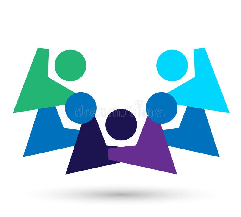 People Union Team Work Celebrating Happiness Wellness Celebration Logo ...