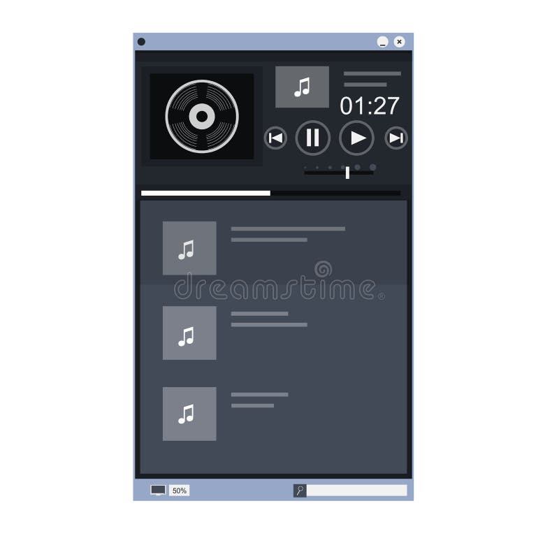 Music Player. the Program`s Interface, Vector Illustration Stock Vector ...