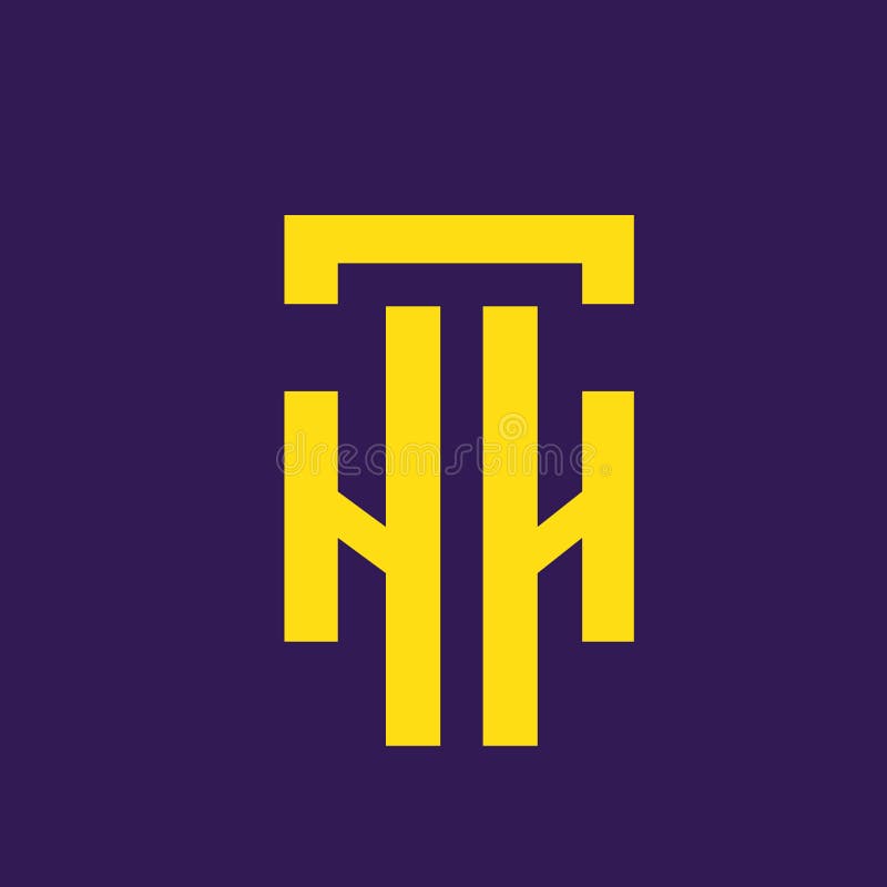 H,T Letters of the Alphabet Vector Logo. HT Emblem. H Letter, T Letter ...