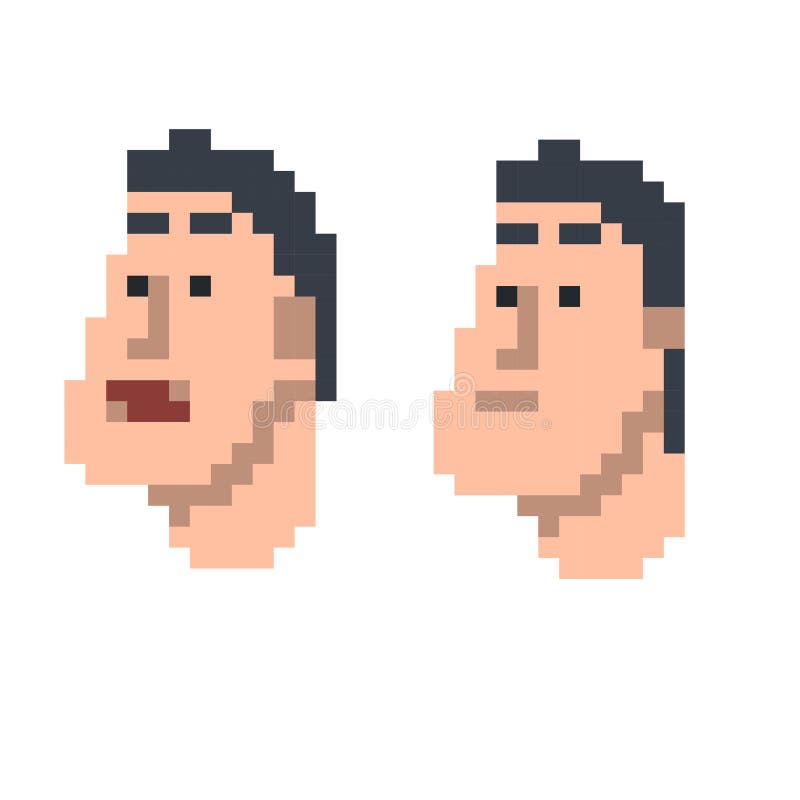 Pixel Head. Talking Head, Vector Illustration Stock Vector ...