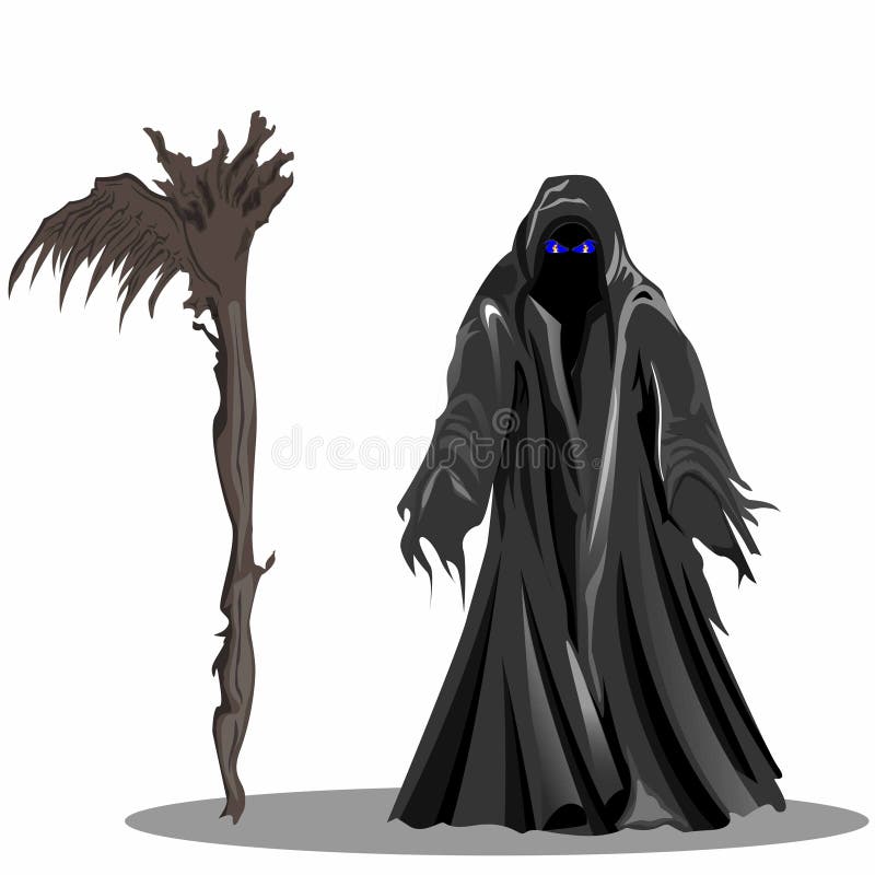 Death, Angel, Devil, And Ghost - White Version Stock Illustration ...