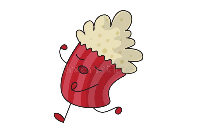 Popcorn Running stock illustration. Illustration of film - 72948126