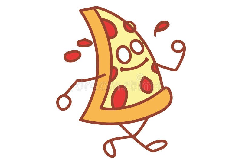 Cartoon Pizza Running Stock Illustrations – 192 Cartoon Pizza Running ...