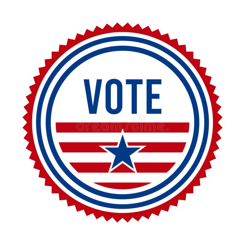 2020 Presidential Election Vote Badge. USA Patriotic Stars and Stripes ...