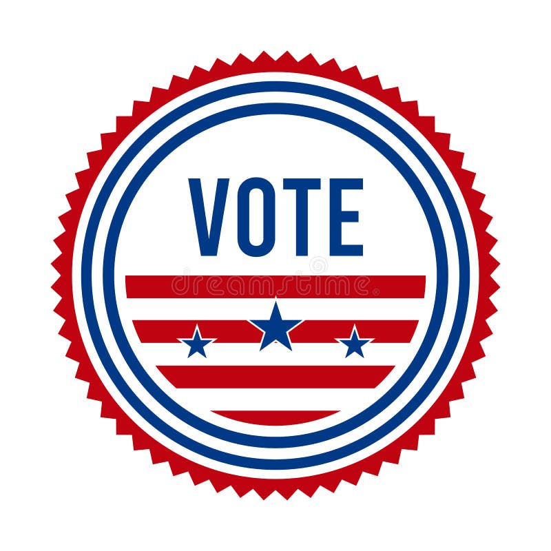 2020 Presidential Election Vote Badge. USA Patriotic Stars and Stripes ...