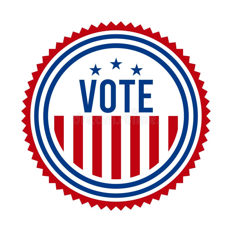 2020 Presidential Election Vote Badge. USA Patriotic Stars and Stripes ...