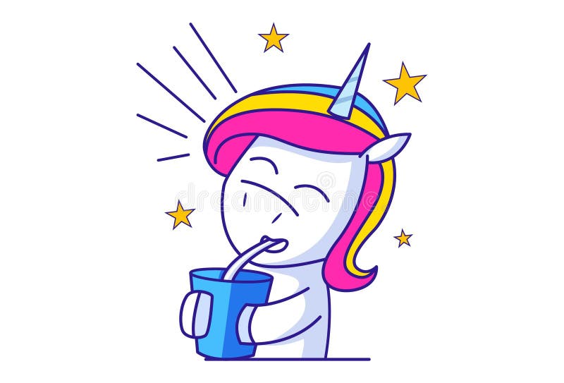 Unicorn Drinking Stock Illustrations – 74 Unicorn Drinking Stock ...