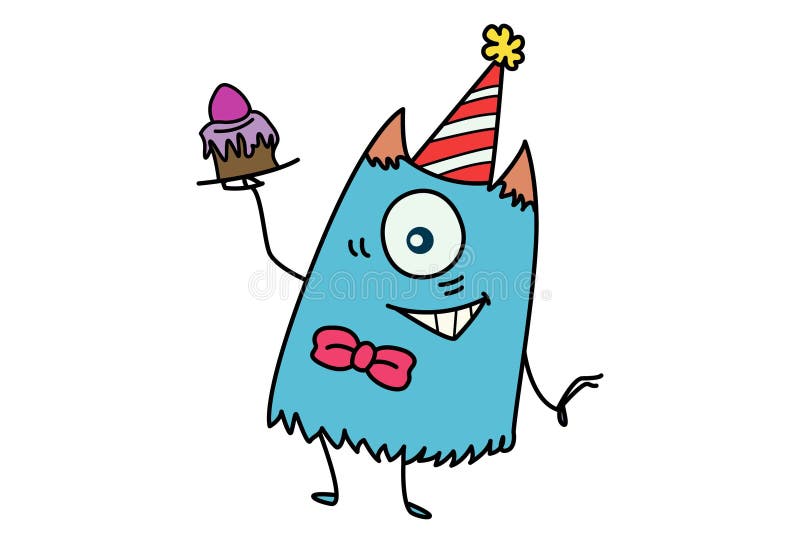 Monster Eating Cake Stock Illustrations – 94 Monster Eating Cake Stock ...
