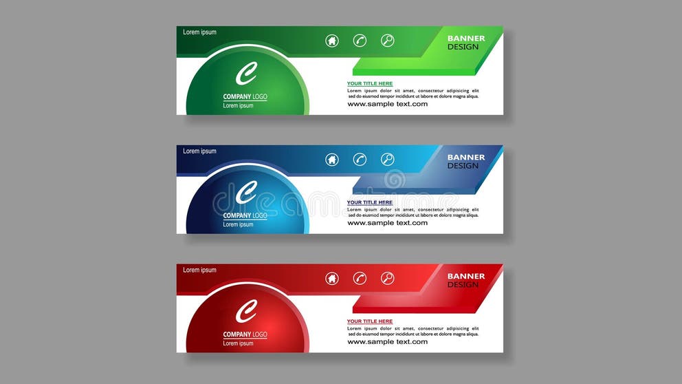 Basic RGB banners template stock vector. Illustration of advertising ...