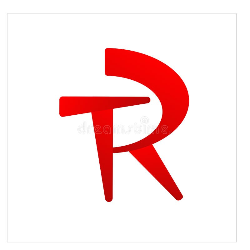 TR Red Initial Logo Templete Vector Profesional Product Stock Vector ...