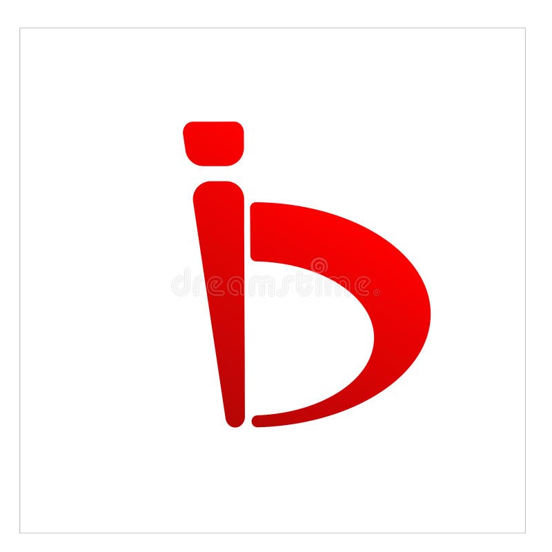 IB Red Initial Logo Templete Vector Profesional Product Stock Vector ...