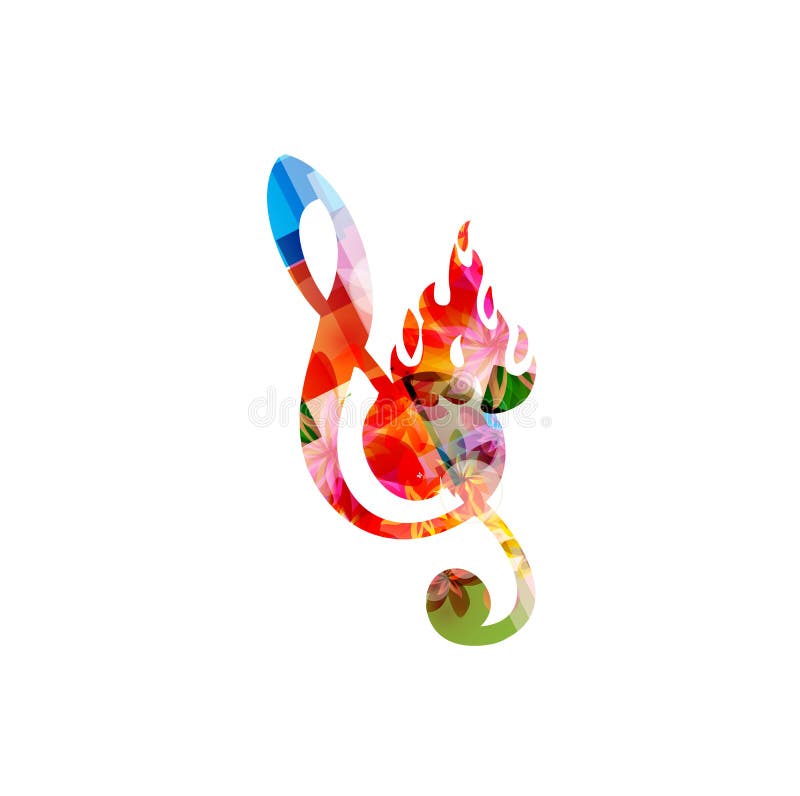 Fire Musical G Clef Stock Illustrations – 4 Fire Musical G Clef Stock ...