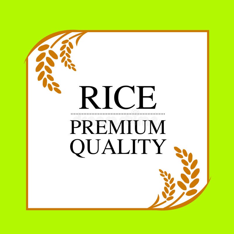 Premium Rice Great Quality Design Concept Vector. Stock Vector ...