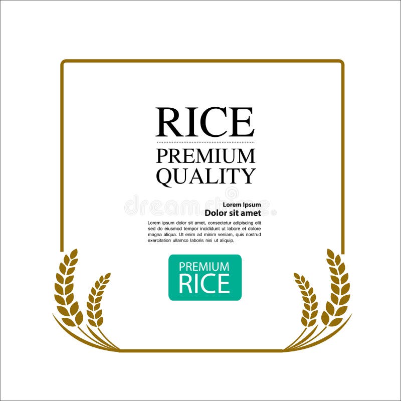 Premium Rice Great Quality Design Concept Vector. Stock Vector ...