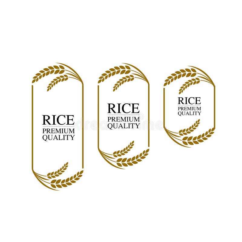 Premium Rice Great Quality Design Concept Vector. Stock Vector ...