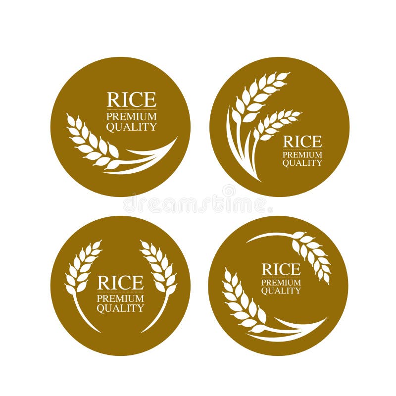 Premium Rice Great Quality Design Concept Vector. Stock Vector ...