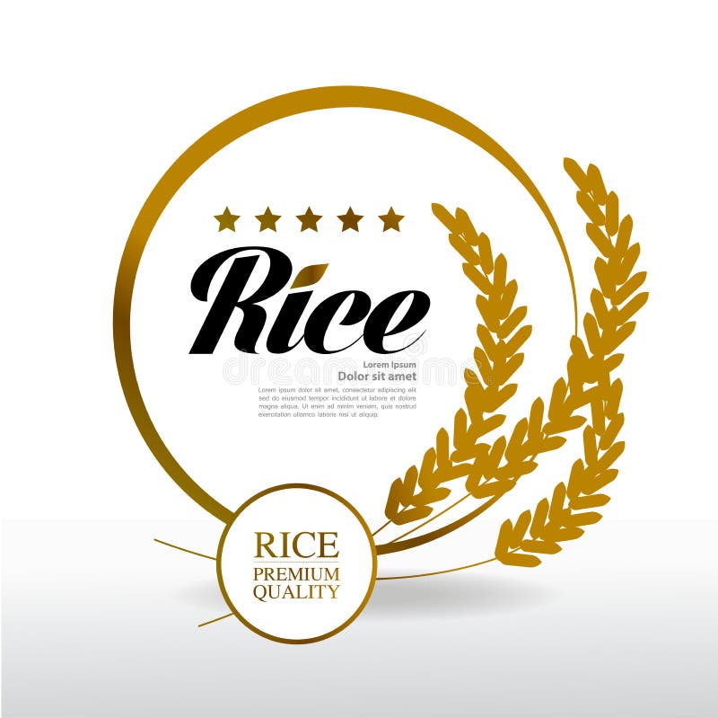 Premium Rice Great Quality Design Concept Vector. Stock Vector ...