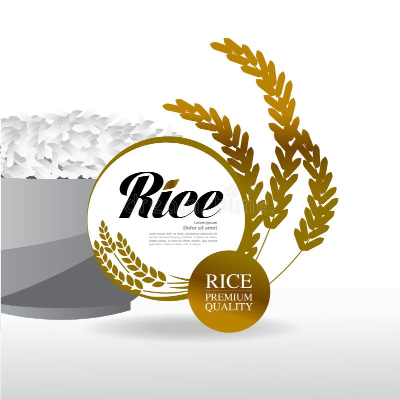 Premium Rice Great Quality Design Concept Vector. Stock Vector ...