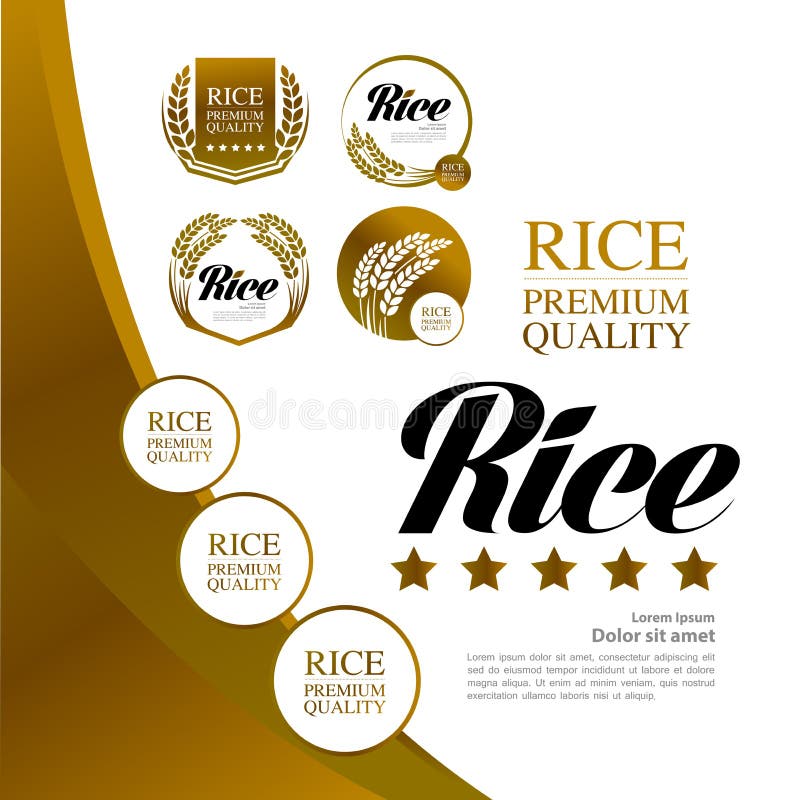 Premium Rice Great Quality Design Concept Vector. Stock Vector ...