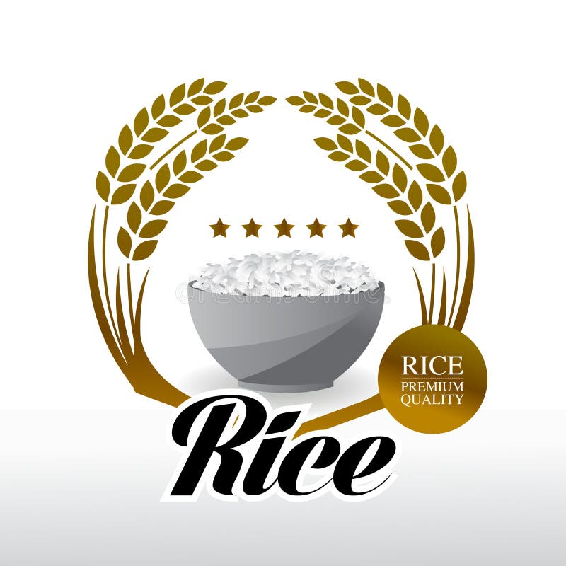 Premium Rice Great Quality Design Concept Vector. Stock Vector ...