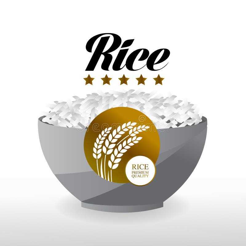 Premium Rice Great Quality Design Concept Vector. Stock Vector ...