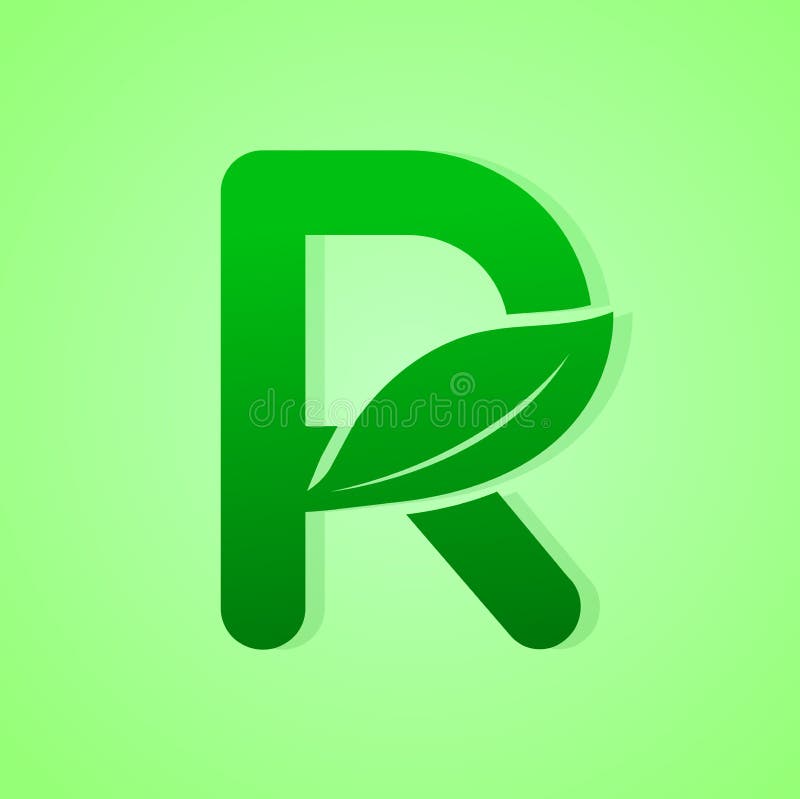 Nature Lettering for Green Ecology Logo Vector. Stock Vector ...