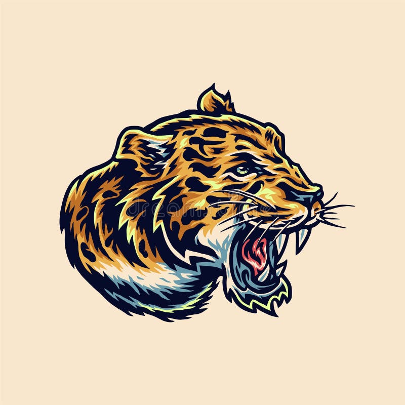 Side View Tiger Head Stock Illustrations – 232 Side View Tiger Head ...