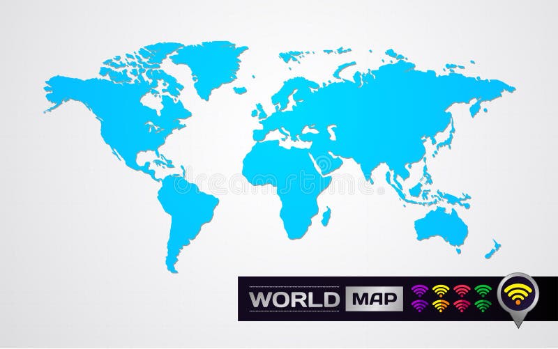 Grand World Map Graphic Element Vector Illustration. Stock Vector ...
